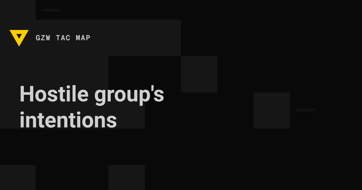 Hostile group's intentions