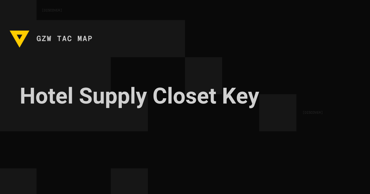 Hotel Supply Closet Key