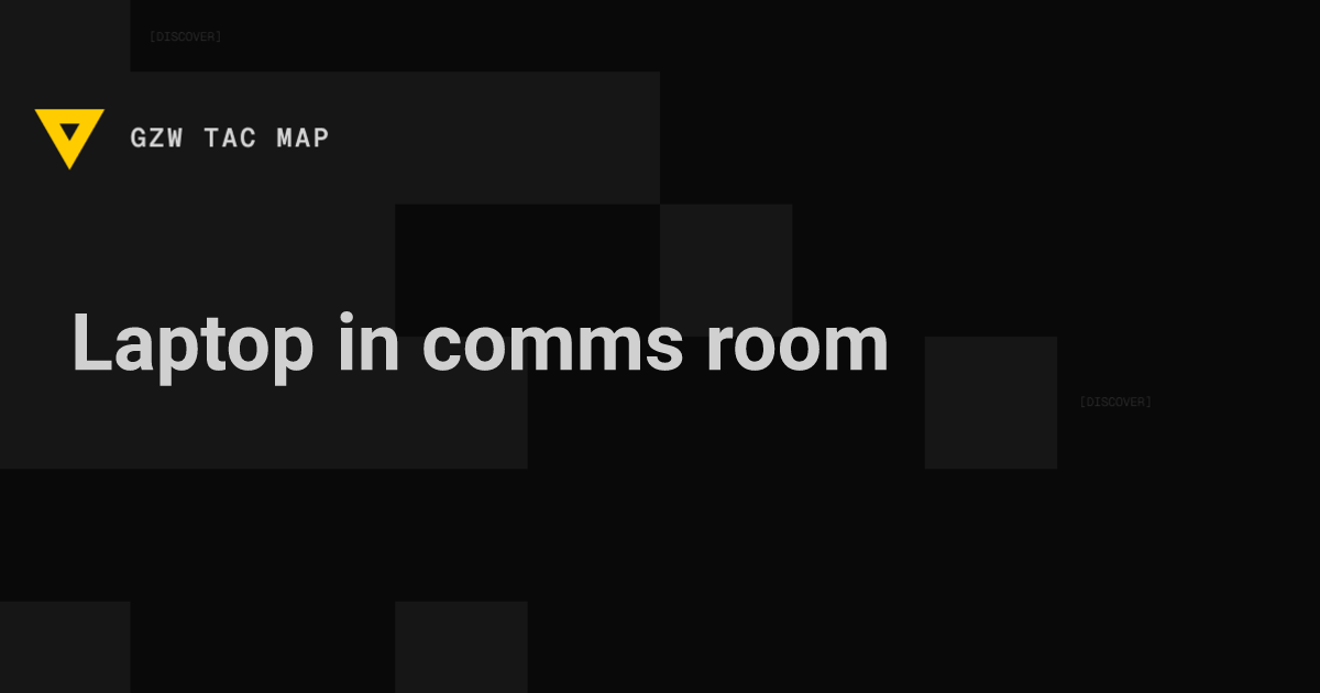 Laptop in comms room