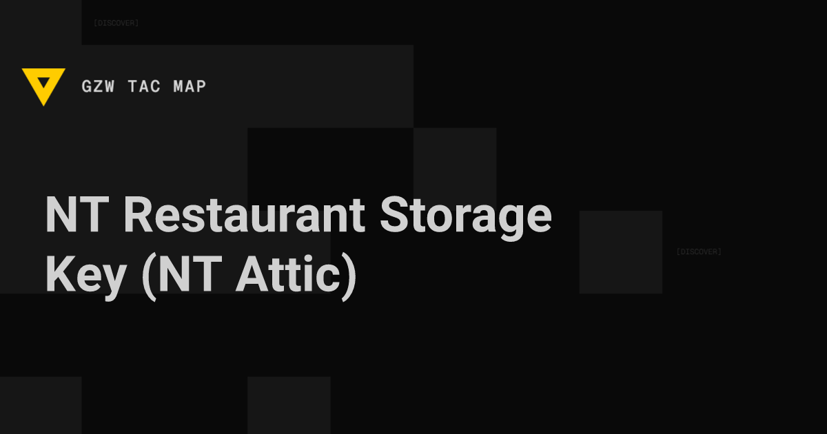 NT Restaurant Storage Key (NT Attic)