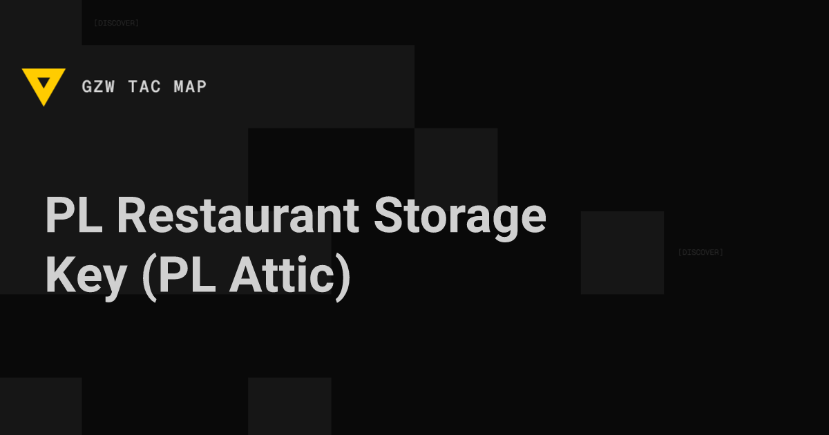 PL Restaurant Storage Key (PL Attic)