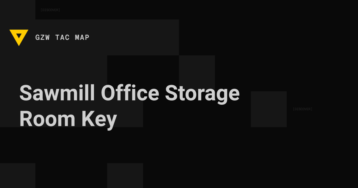 Sawmill Office Storage Room Key