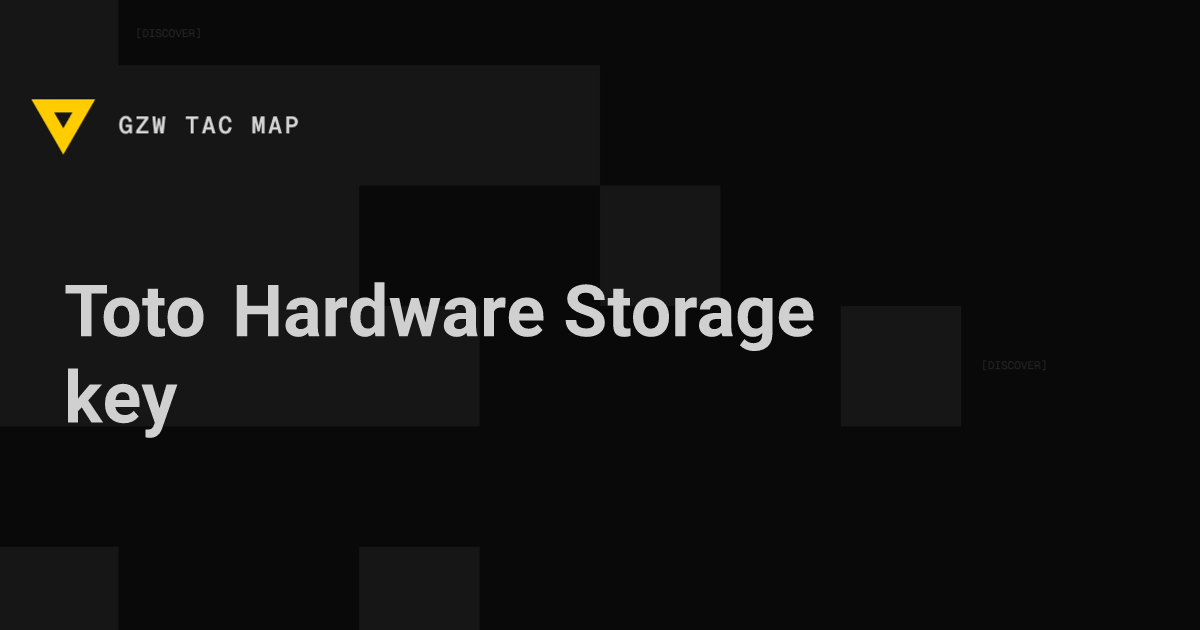Toto Hardware Storage key
